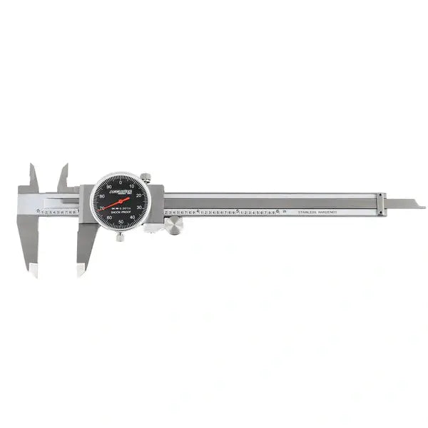 Accusize -Dial Caliper Black Face, White Scale, Red Needle, inch ...