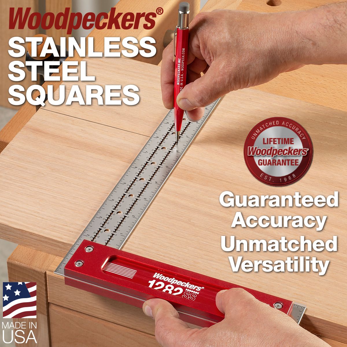 Woodpeckers Stainless Steel Squares – Great Western Saw